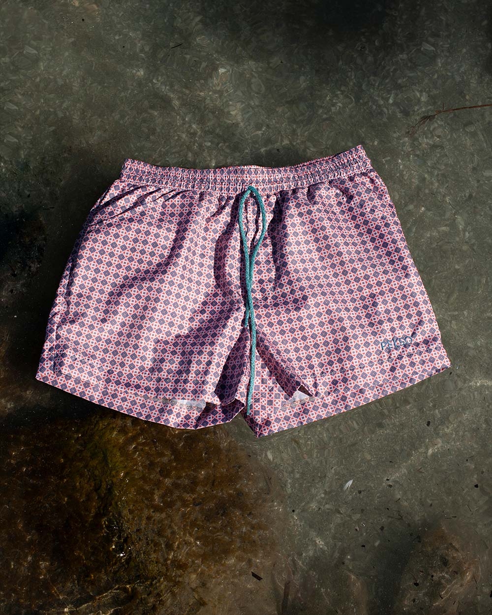 ANTAL Swim Short - Burgundy Tiles | LAKE PELSO